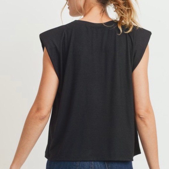 Tops | Shoulder Pad Tank | Poshmark